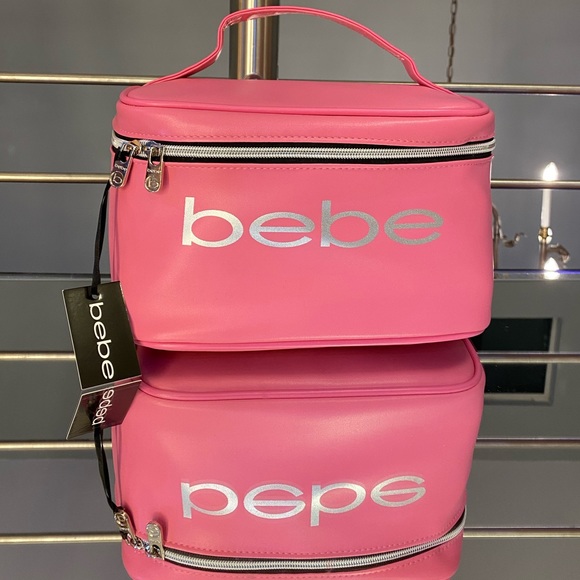 bebe | Bags | Bebe Hot Pink Vanity Train Case | Poshmark